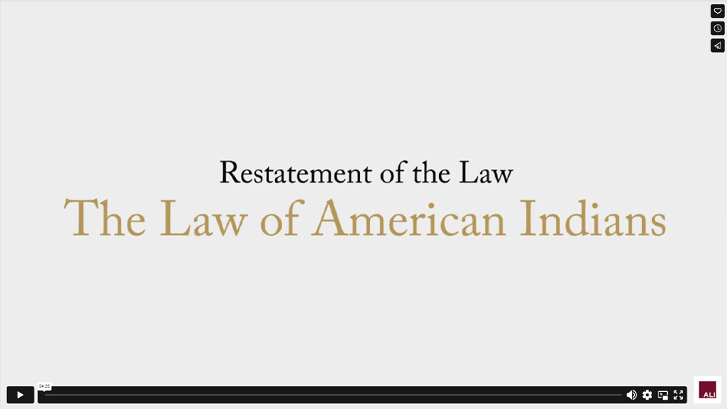 American Indian Law Restatement
